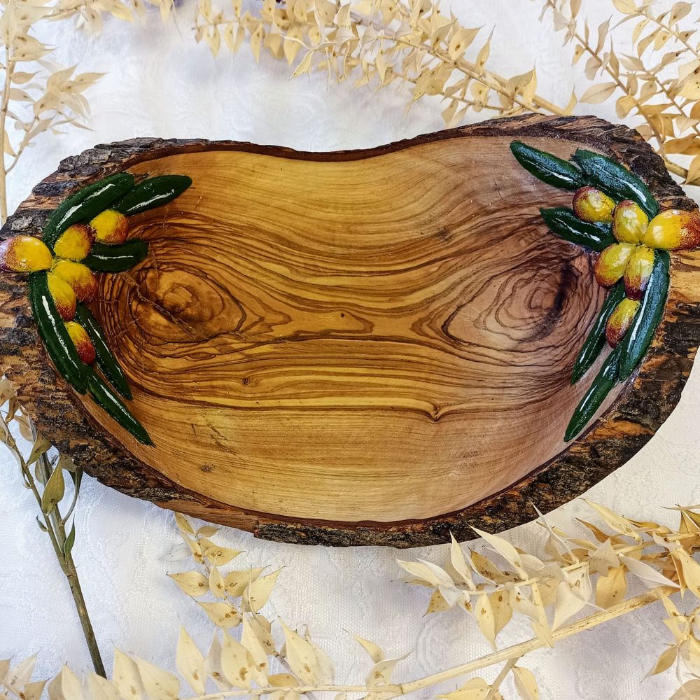 Figen Çiçek Tasarım Zeytin Ağacı Rölyef Gondol 24x14cm - zeytinhouse.com